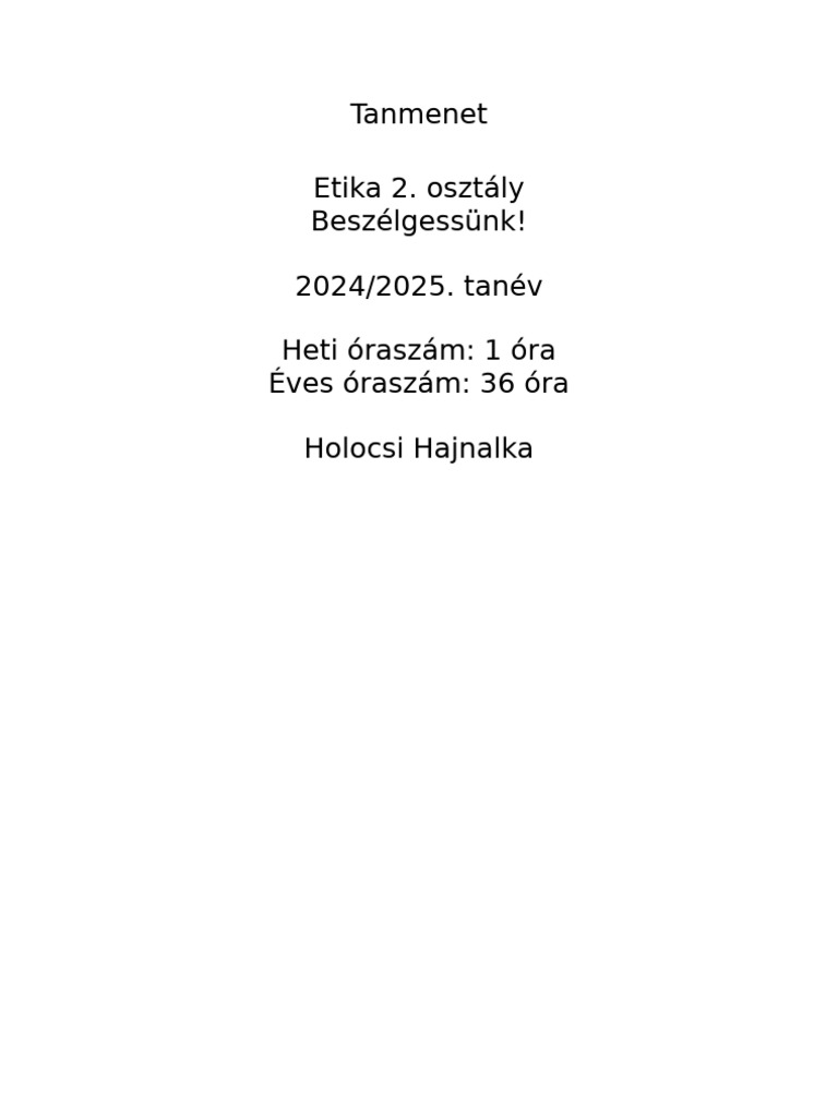 Etika 2. Tanmenet | PDF