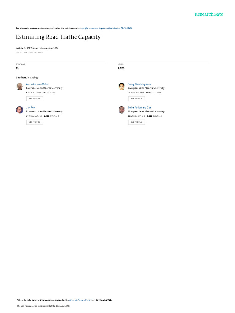 Capacity | PDF | Traffic | Truck