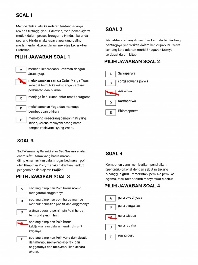 Sesi 2 Jawaban e Rohani-1 | PDF