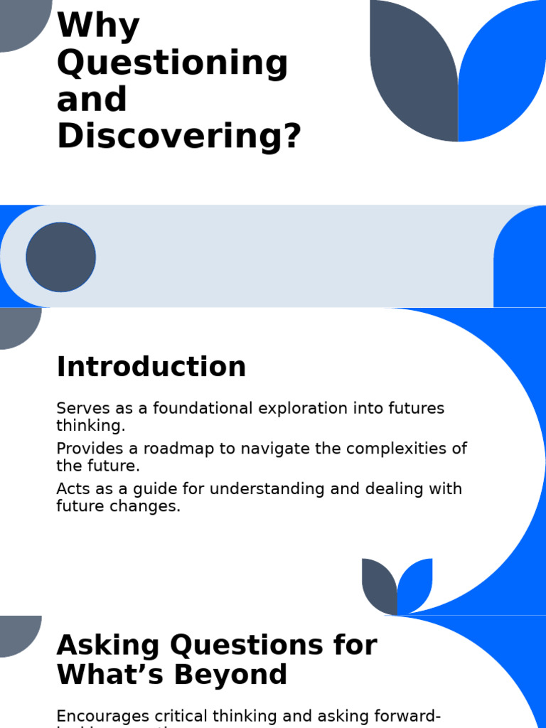 Why Questioning and Discovering and Basic Concepts 1 | PDF | Creativity | Learning