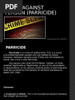 Understanding Parricide in Criminal Law | PDF | Murder | Crime & Violence