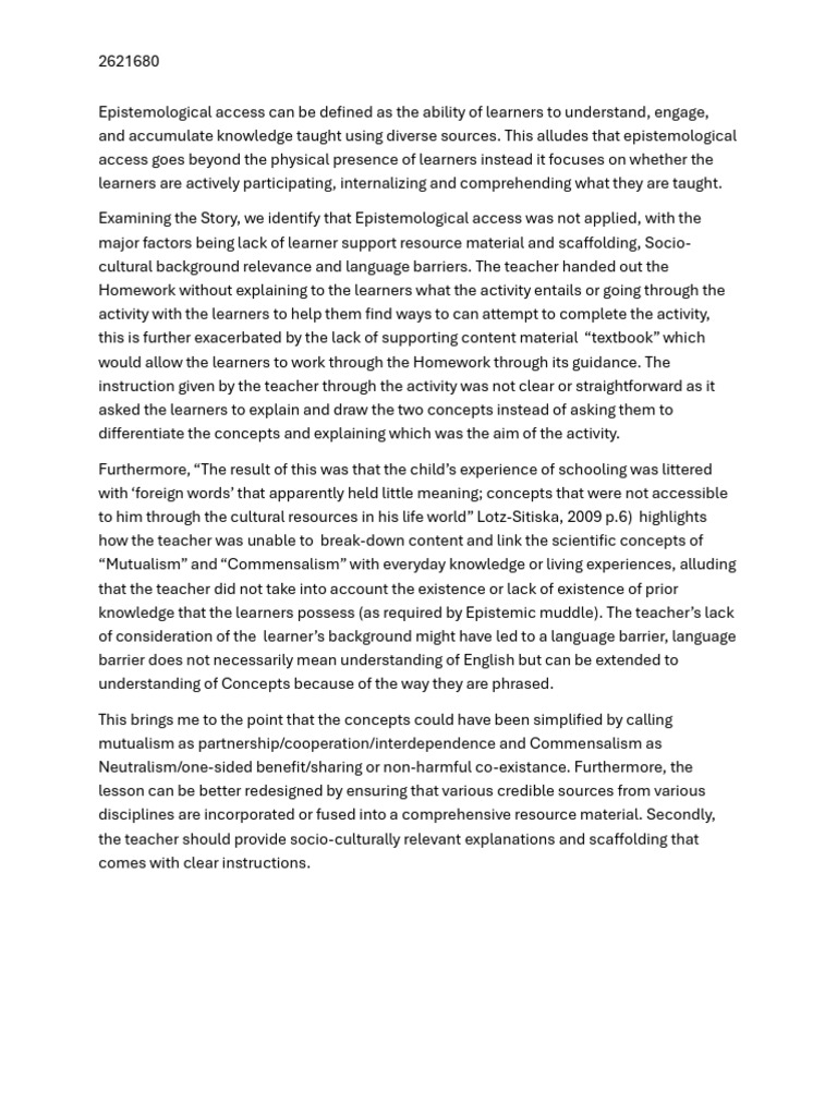 Writing Task 1 | PDF | Epistemology | Knowledge