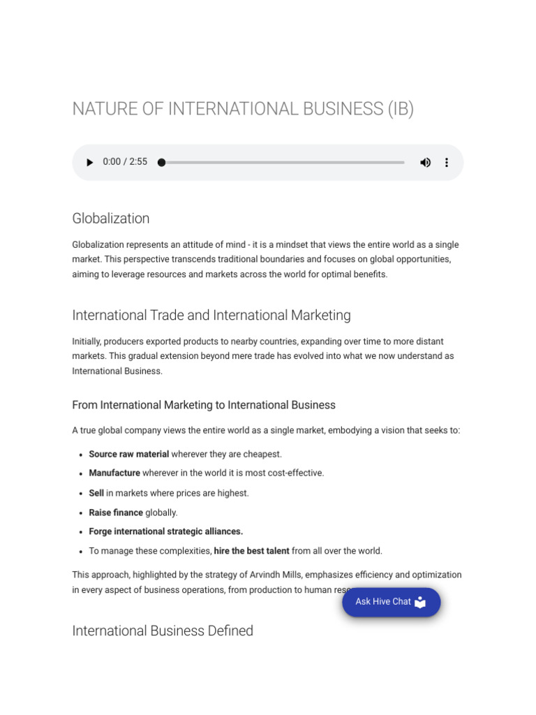 Globalization and International Business | PDF | Market (Economics ...