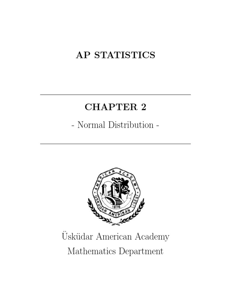 CHAPTER - 2 Normal Distribution | PDF | Percentile | Normal Distribution