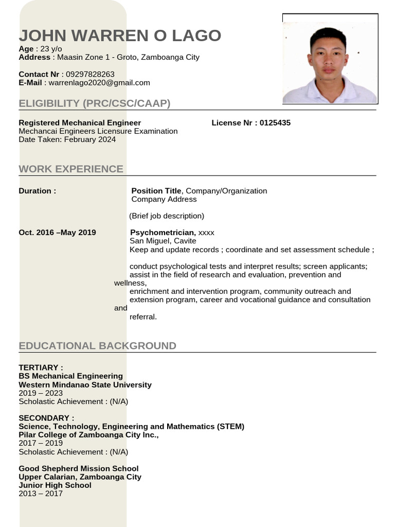 resume builder | PDF