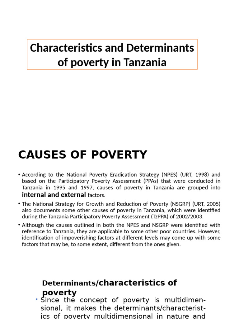 Poverty Causes in Tanzania | PDF | Data | Incidence (Epidemiology)