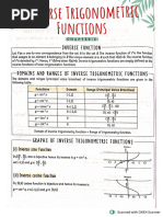 Inverse Trigonometric Functions - Formula Sheet - 12th Hacker - CBSE ...