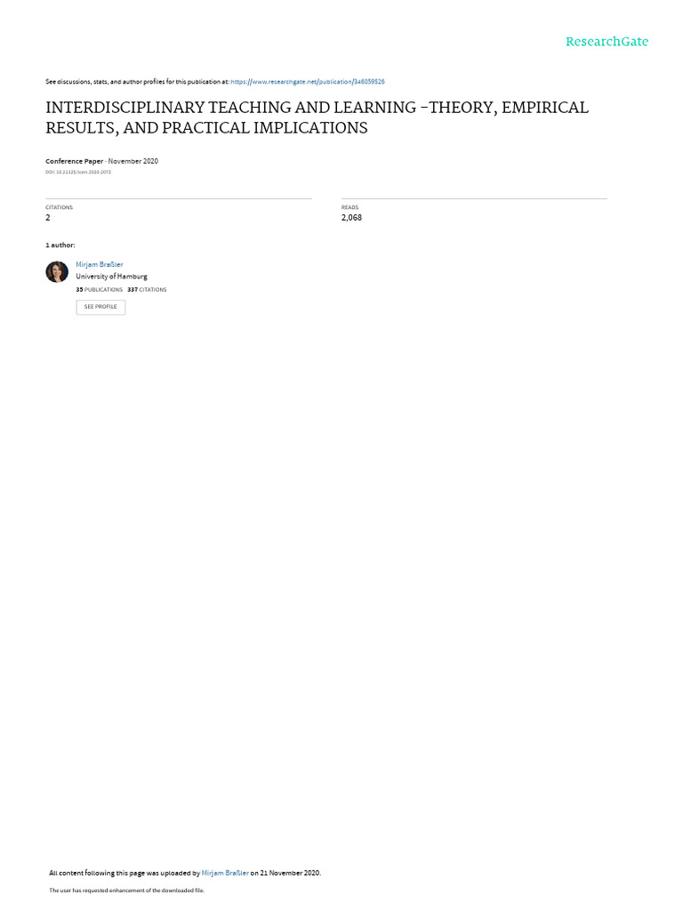 Interdisciplinary Teaching Strategies Explained | PDF ...