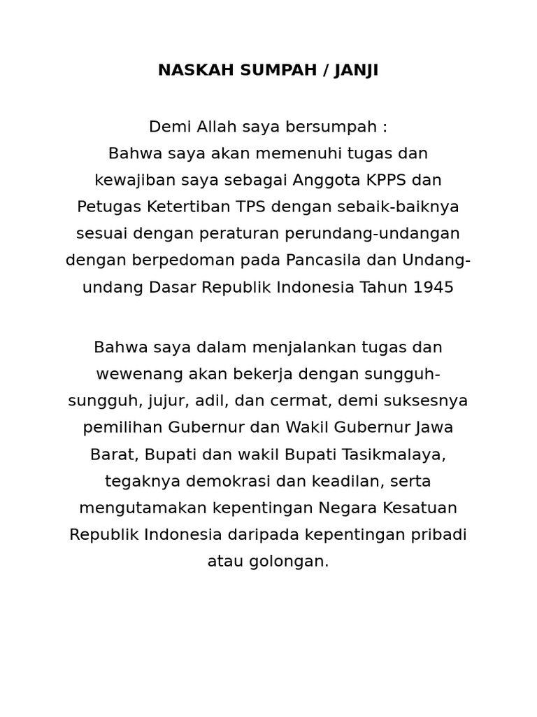 NASKAH SUMPAH | PDF
