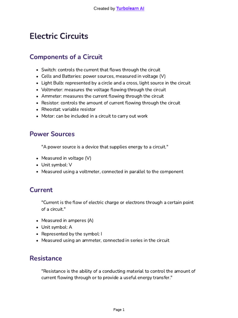 Circuits | PDF | Series And Parallel Circuits | Voltage