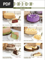 Union Cake Price List and Menu | PDF | Cakes | Cheesecake