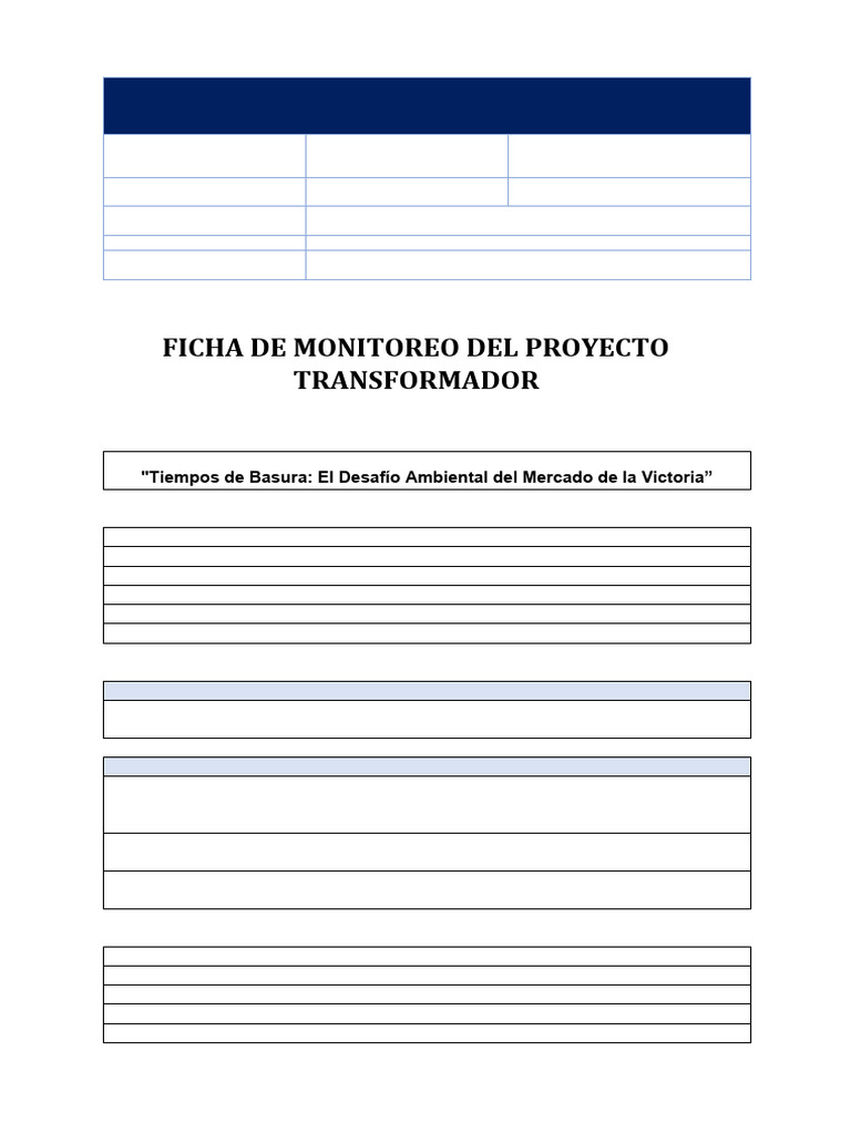 Ficha de Monitoreo | PDF | Residuos