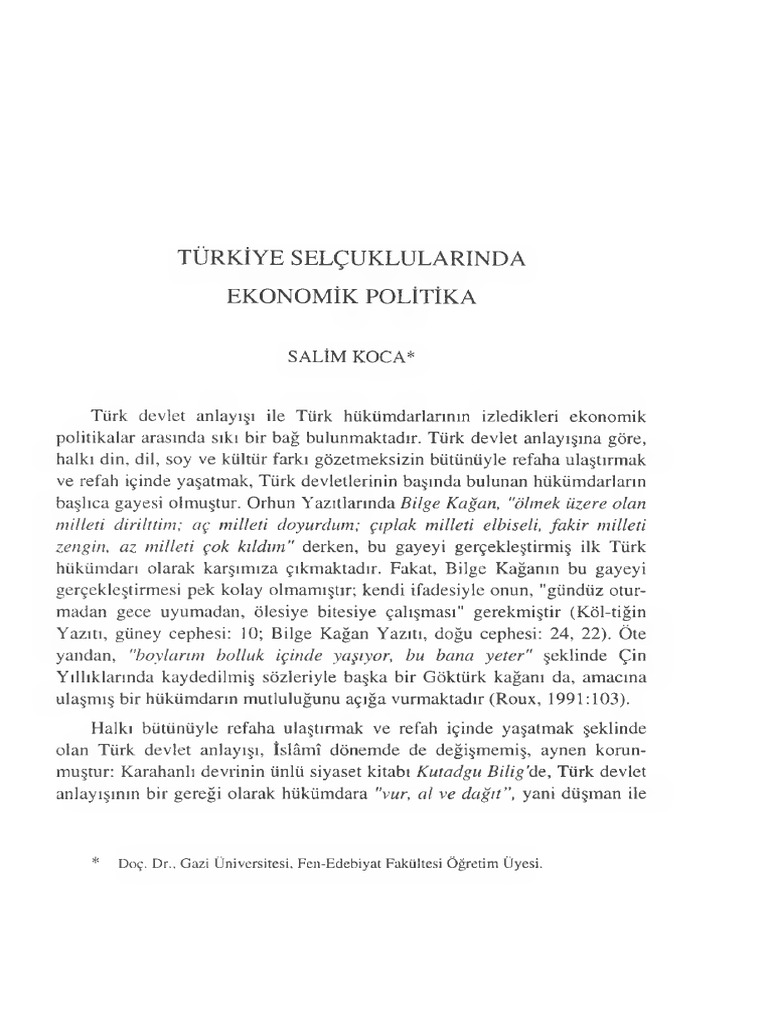 T - Rkiye Sel - Uklular - Nda Ekonomik Politika (#549807) - 688885 | PDF