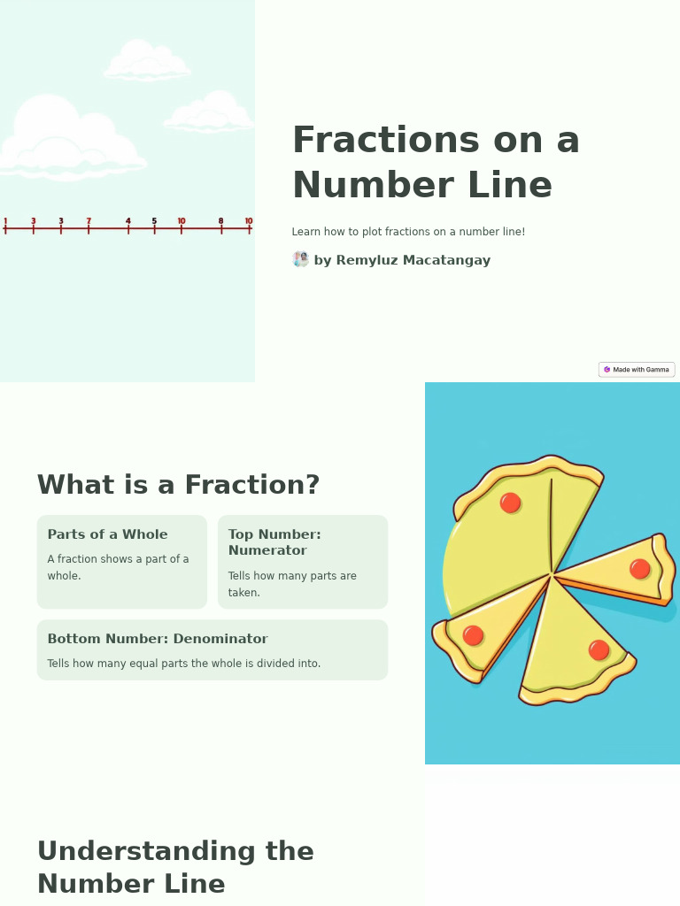 Plotting Fractions on a Number Line | PDF