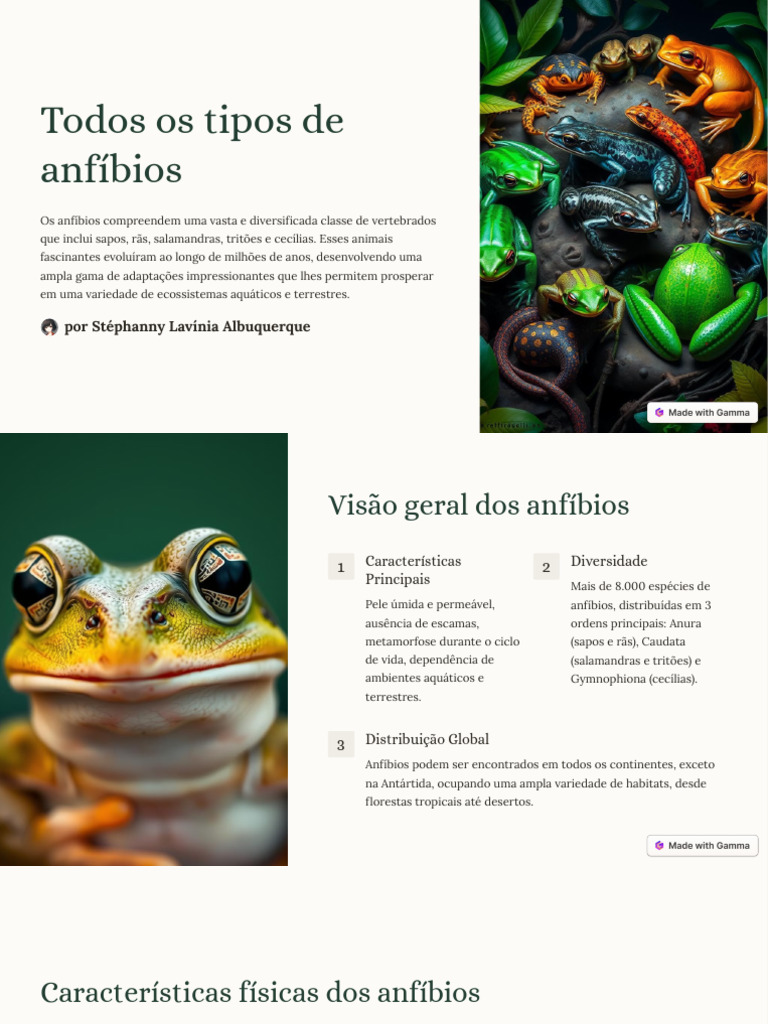 Todos-os-tipos-de-anfibios | PDF | Anfíbio | Sapo