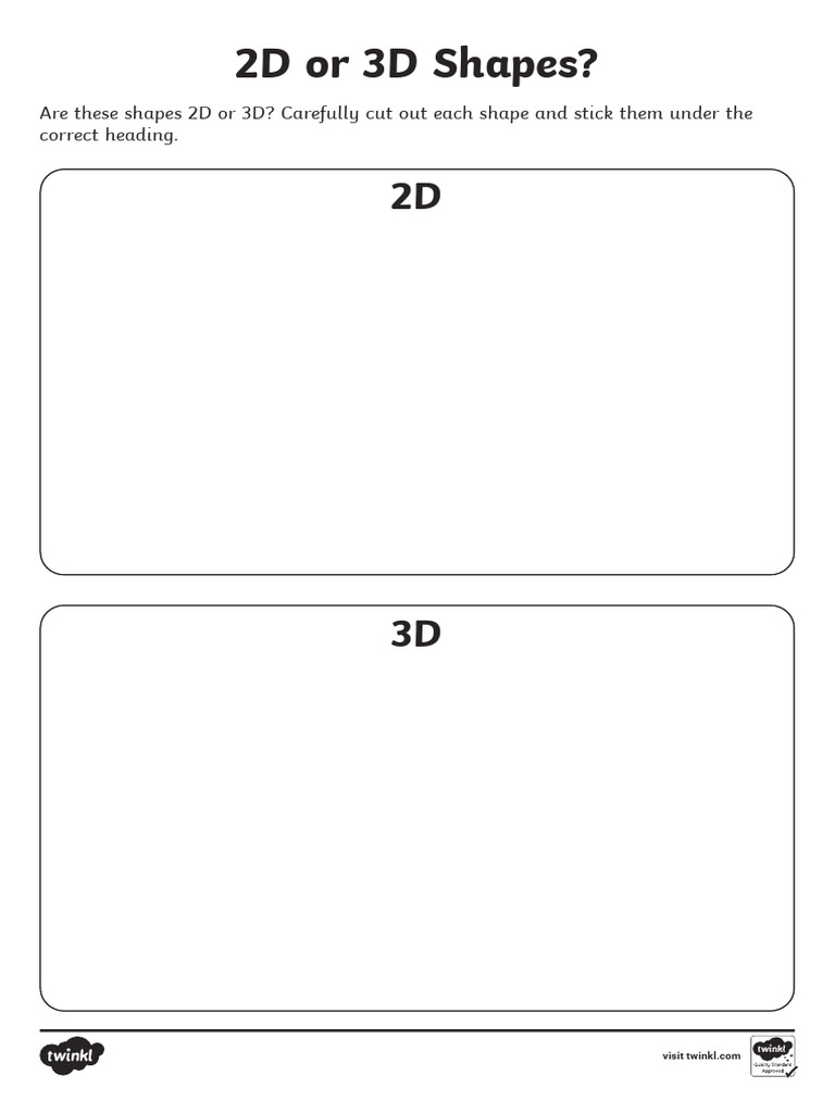 2D vs 3D Shapes Activity Guide | PDF