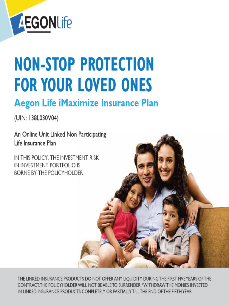 Aegon Life Imaximize Insurance Plan Brochure | PDF | Insurance | Life ...