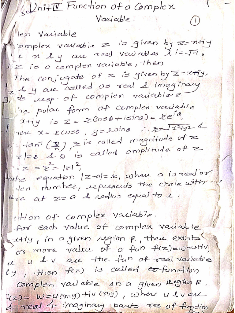 M3 Complex Variable Pdf