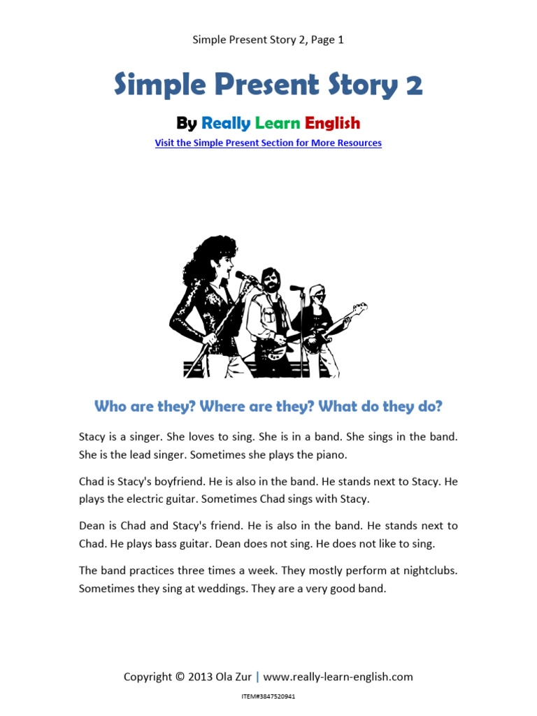 Simple Present Story 2 (2) | PDF | Question | Linguistic Morphology