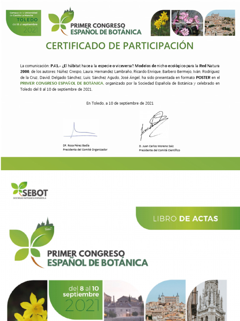 SEBOT - 1 Congreso Español de Botanica | PDF | Habitat | Nicho ecológico