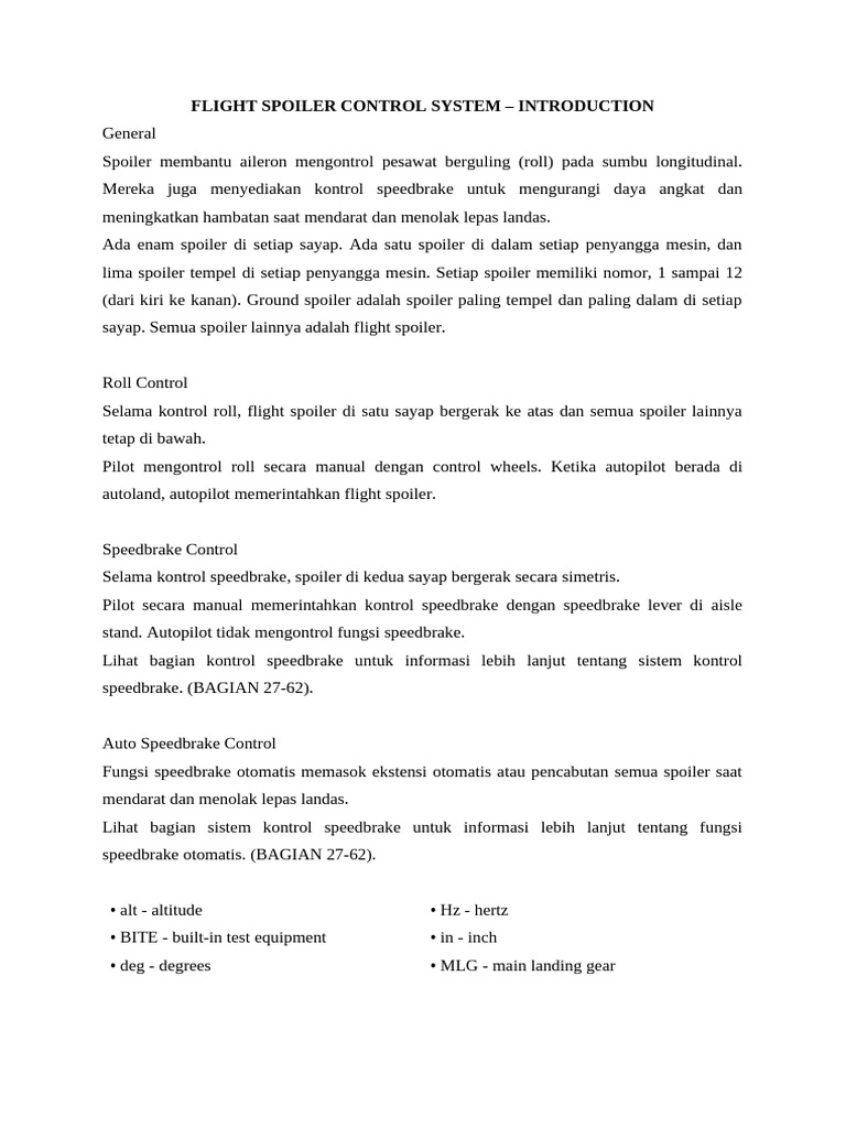 Spoiler Control System | PDF
