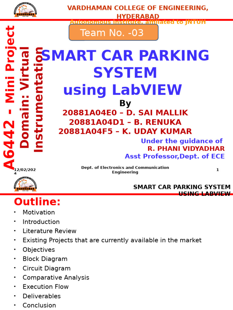A6442 Mini Project ALR | PDF | Parking | Internet Of Things