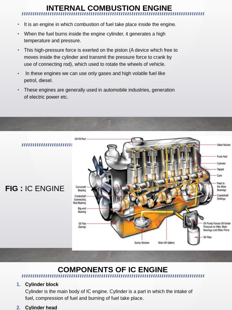 IC Engine & Its Components | PDF | Internal Combustion Engine | Piston
