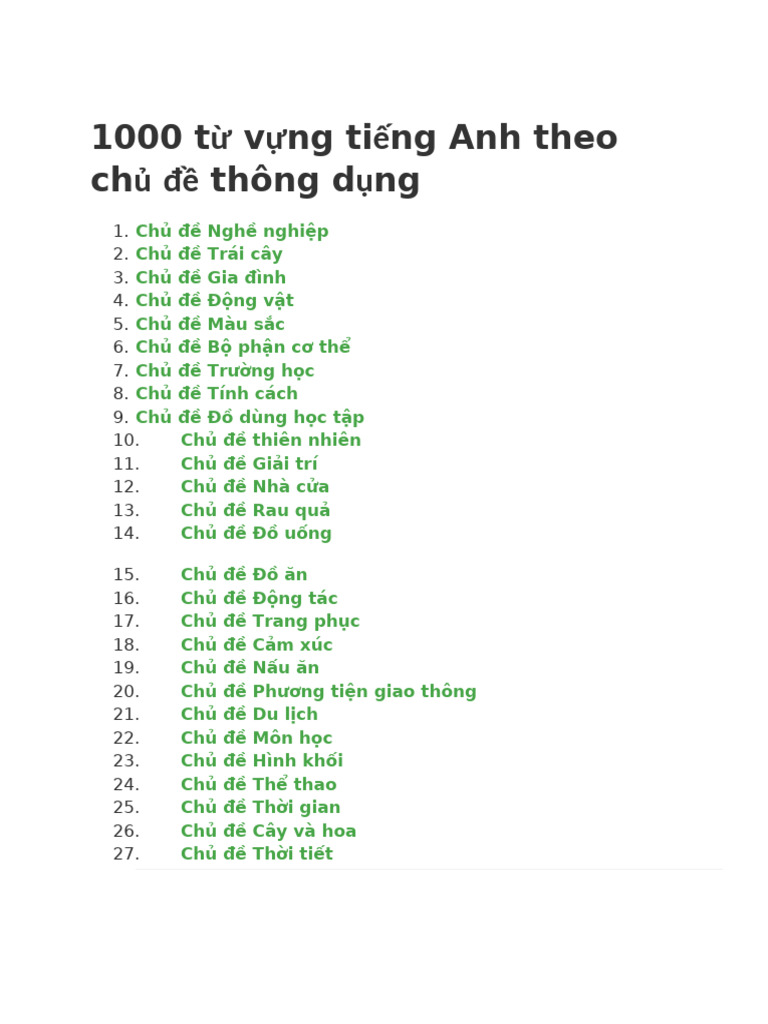 1000 Common English Vocabulary Words | PDF