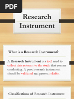 Types of Research Instruments | PDF