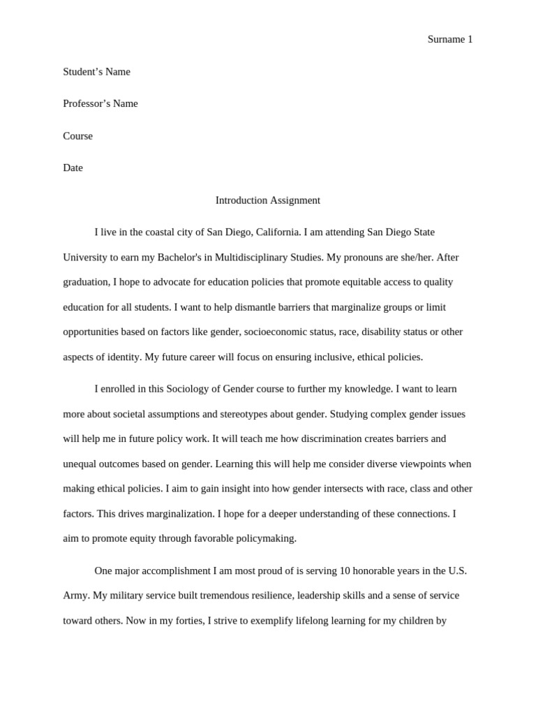 Introduction Assignment Edited Pdf Mental Health Gender 0147