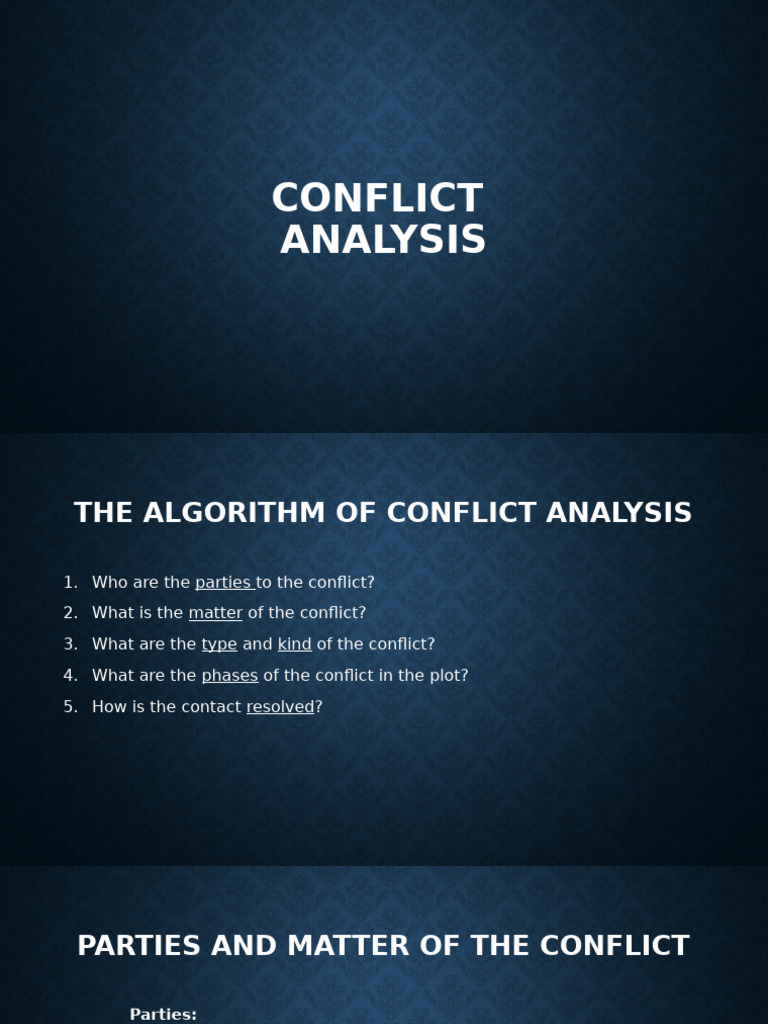 Conflict Analysis | PDF