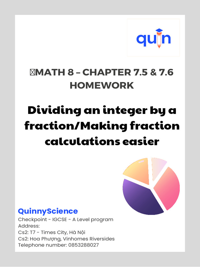 HW Math 8-Chapter 7.5,7.6 | PDF
