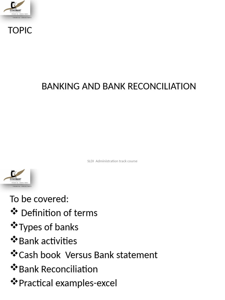 WEEK 3 SESSIONS- BANKING AND BANK RECONCILIATION | PDF | Banks | Debits ...