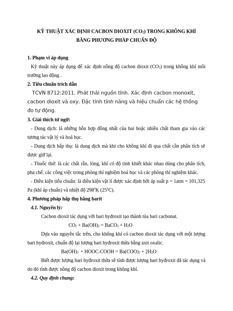 Xác Dinh Nong Do CO2 | PDF