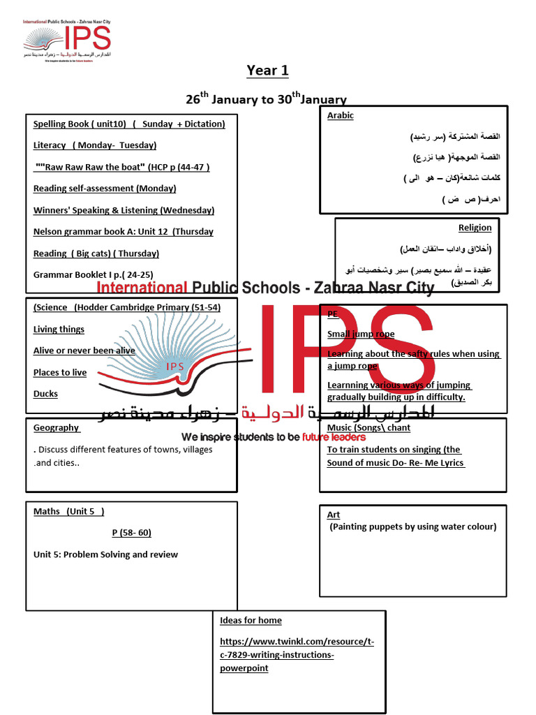 Year 1 Week 12 Newsletter | PDF