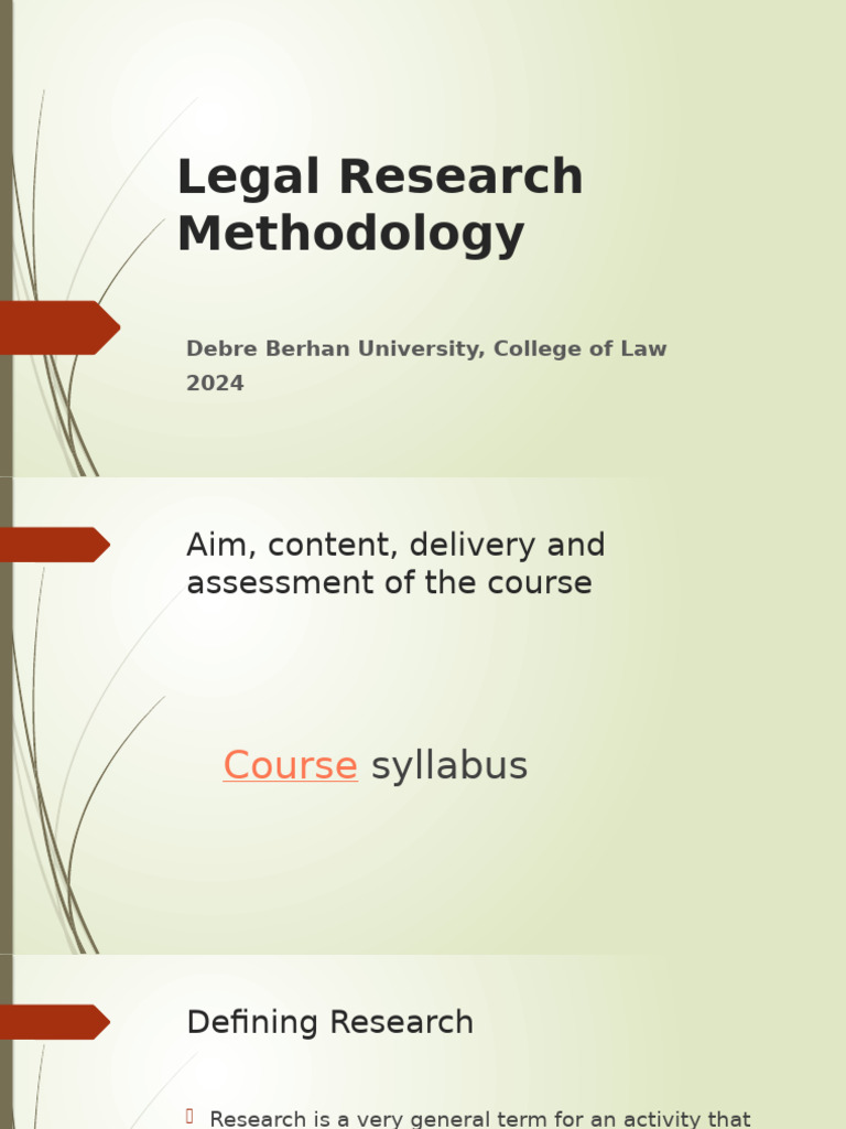 Legal Research Methodology | PDF | Sampling (Statistics) | Empiricism