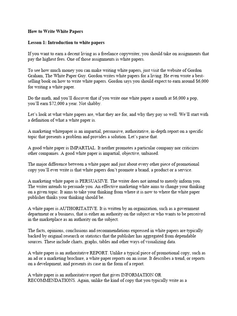 135 How To Write White Papers | PDF | Procurement | Marketing