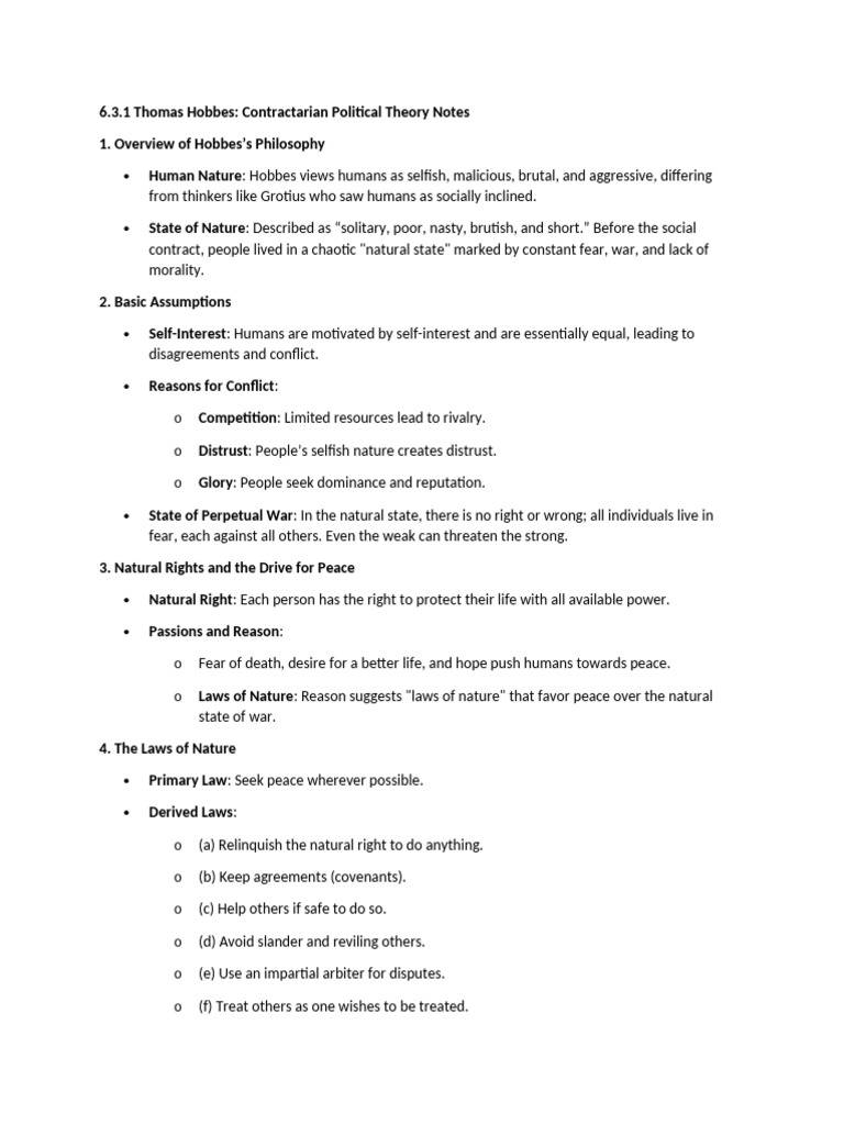 Contractarian Theory of Law | PDF | Social Contract | Human Rights