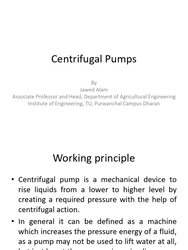3 Centrifugal Pumps | PDF | Pump | Applied And Interdisciplinary Physics