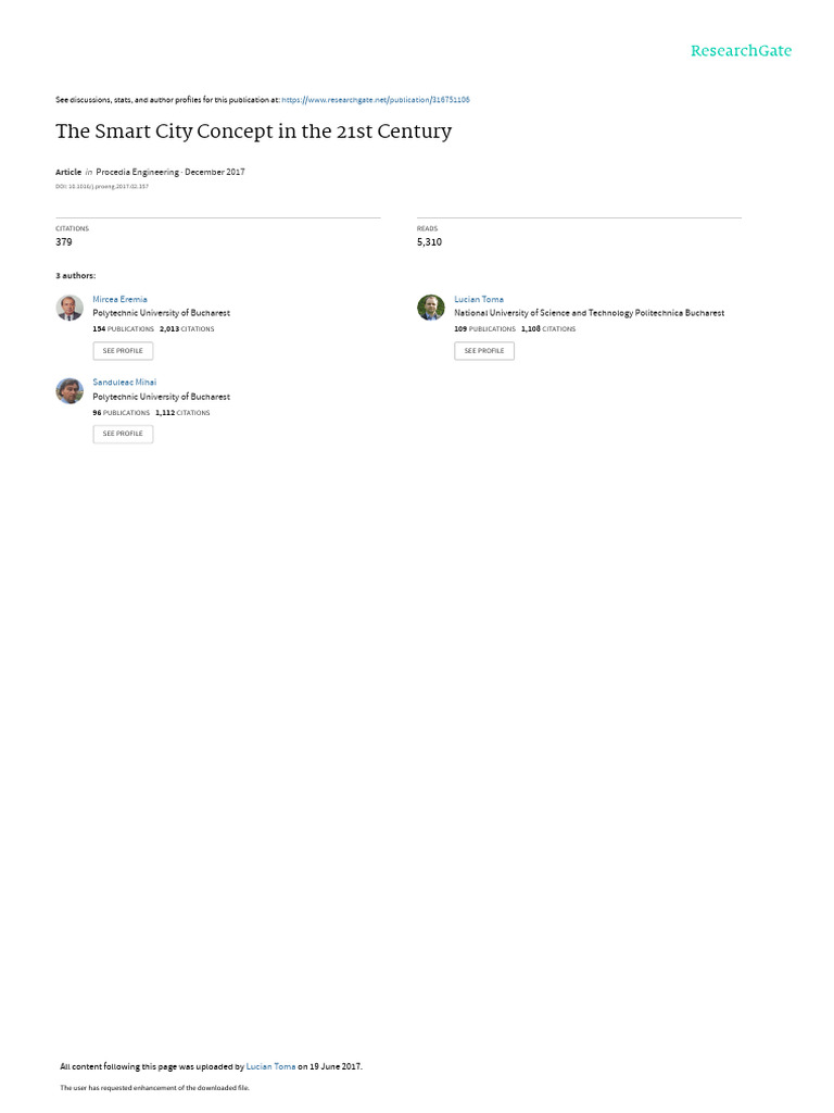 Smart City Evolution in 21st Century | PDF | Elsevier | Information Science
