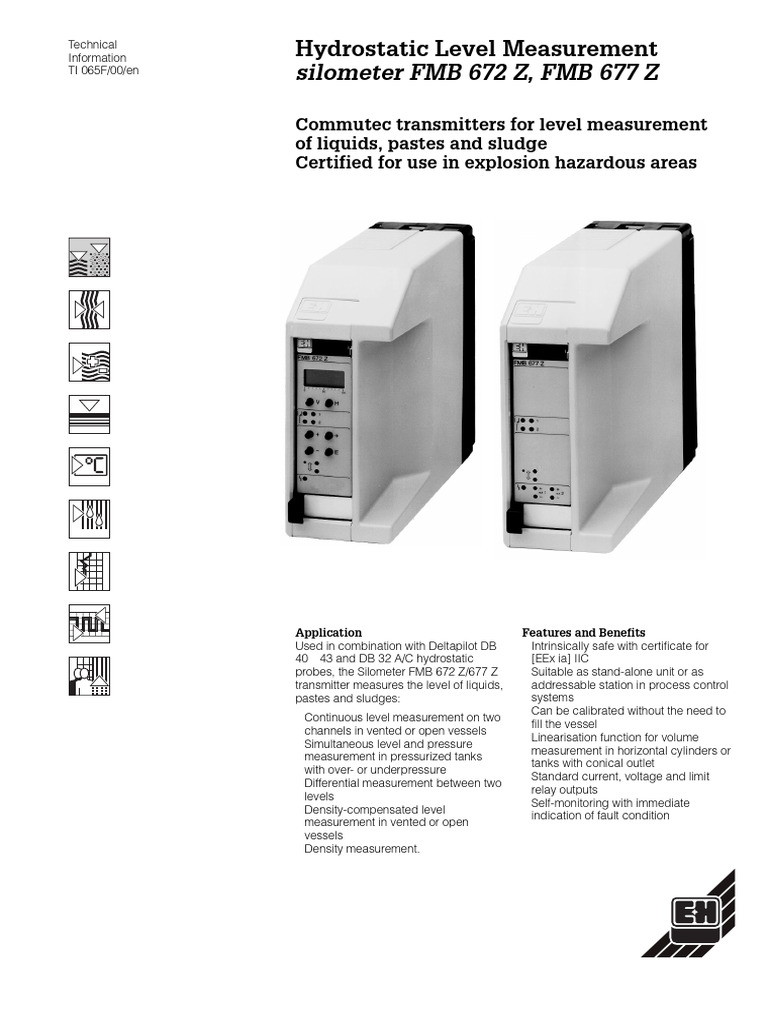 Hydrostatic Level Measurement | PDF | Pressure | Density