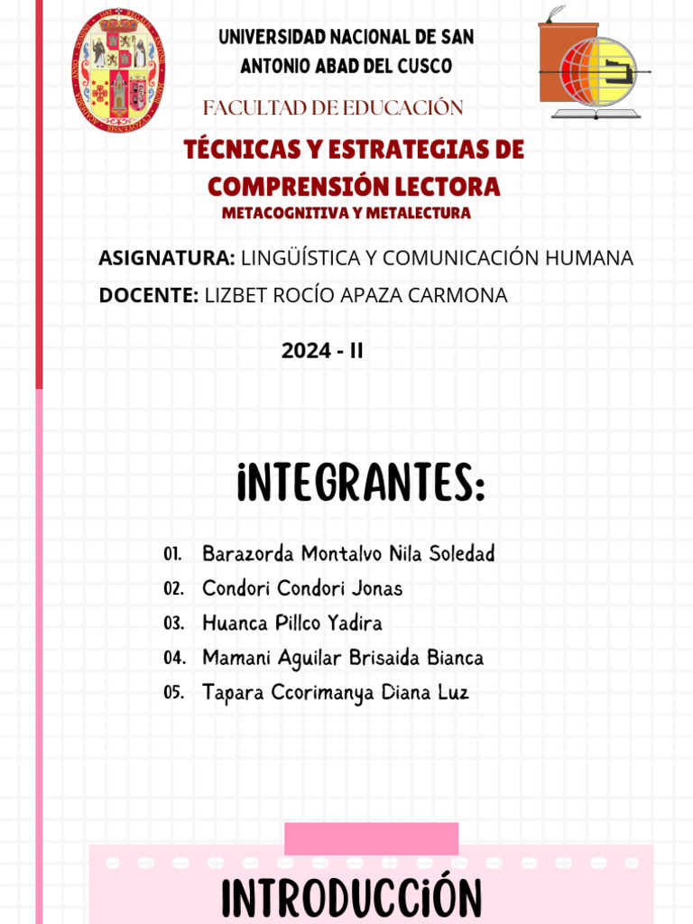 Técnicas y Estrategias de Comprensión Lectora | PDF | Metacognición ...