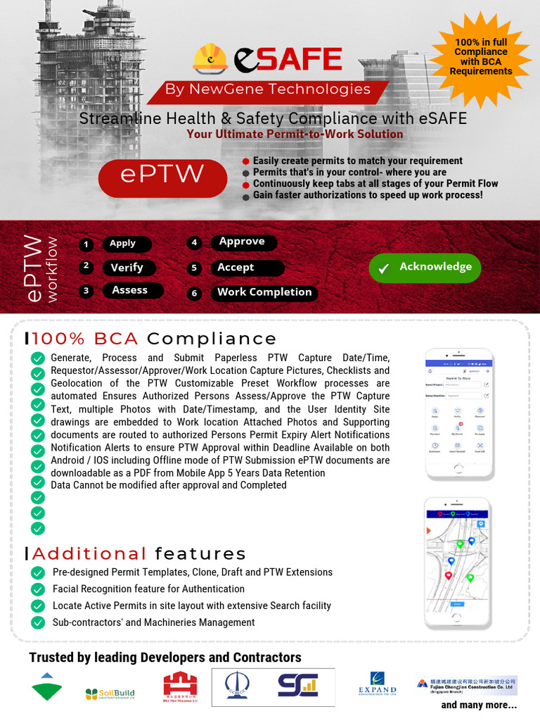 eSAFE - A Complete Suite of Mobile App For Construction Site Safety Management | PDF | Qr Code ...