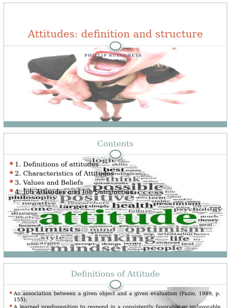 Attitudes_Definition and structure_2 | PDF | Attitude (Psychology) | Job Satisfaction