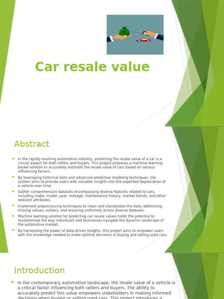Car Resale Value | PDF | Machine Learning | Usability