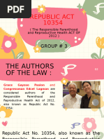 RA 7600 Rooming in and Breast Feeding Act of 1992 Milk Code RA 10354 R ...