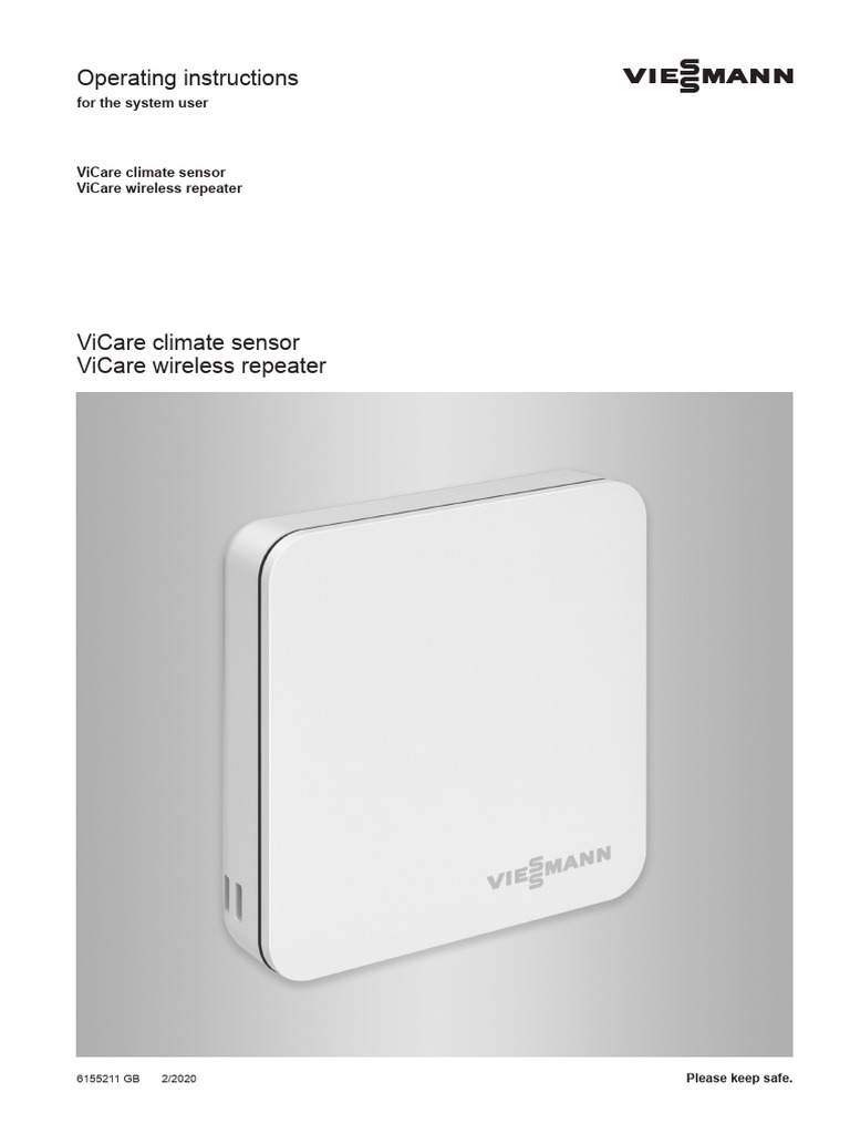 ViCare Climate Sensor Instructions | PDF | Wireless | Wi Fi