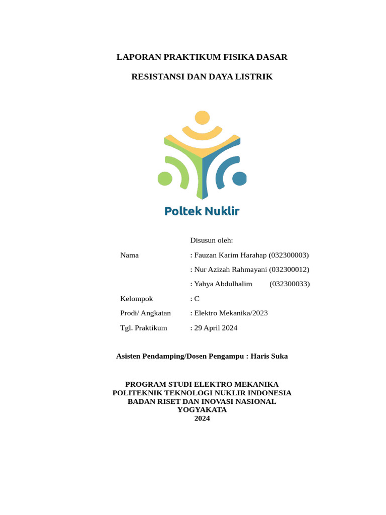 Laporan Praktikum Resistansi Dan Daya Listrik | PDF