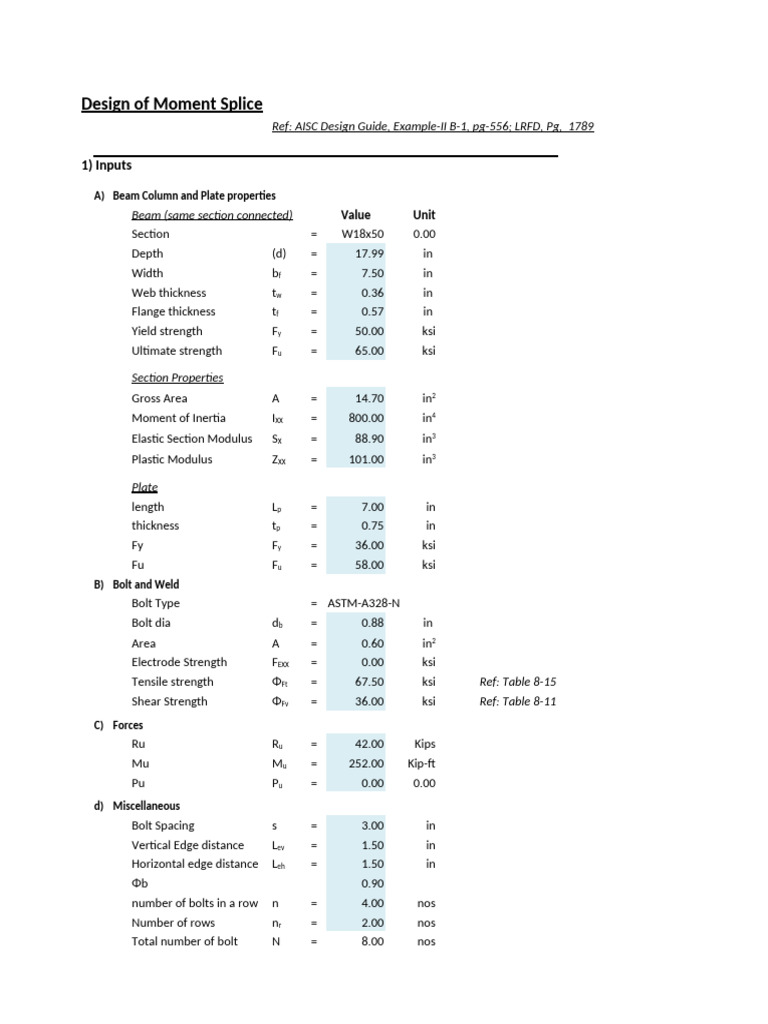 Moment Splice Design Guide | PDF | Beam (Structure) | Mechanics