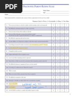 ADHD - (Screening) Vanderbilt ADHD Diagnostic Parent Rating Scale | PDF ...